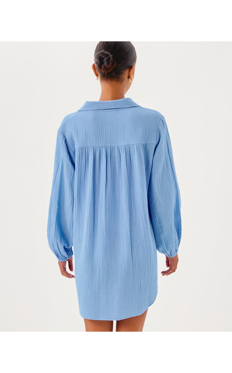Kique Long Sleeve Cover-Up Jacaranda Blue – The Island Cabana